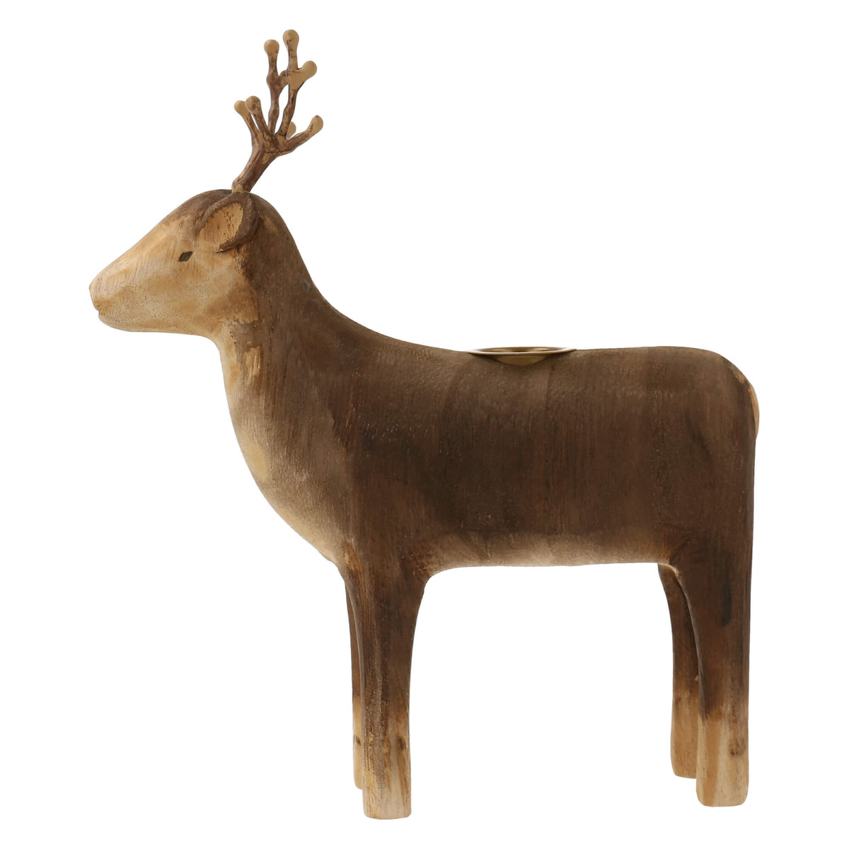 Rentier Kerzenständer Groß aus Holz – LIBERTYKIDS